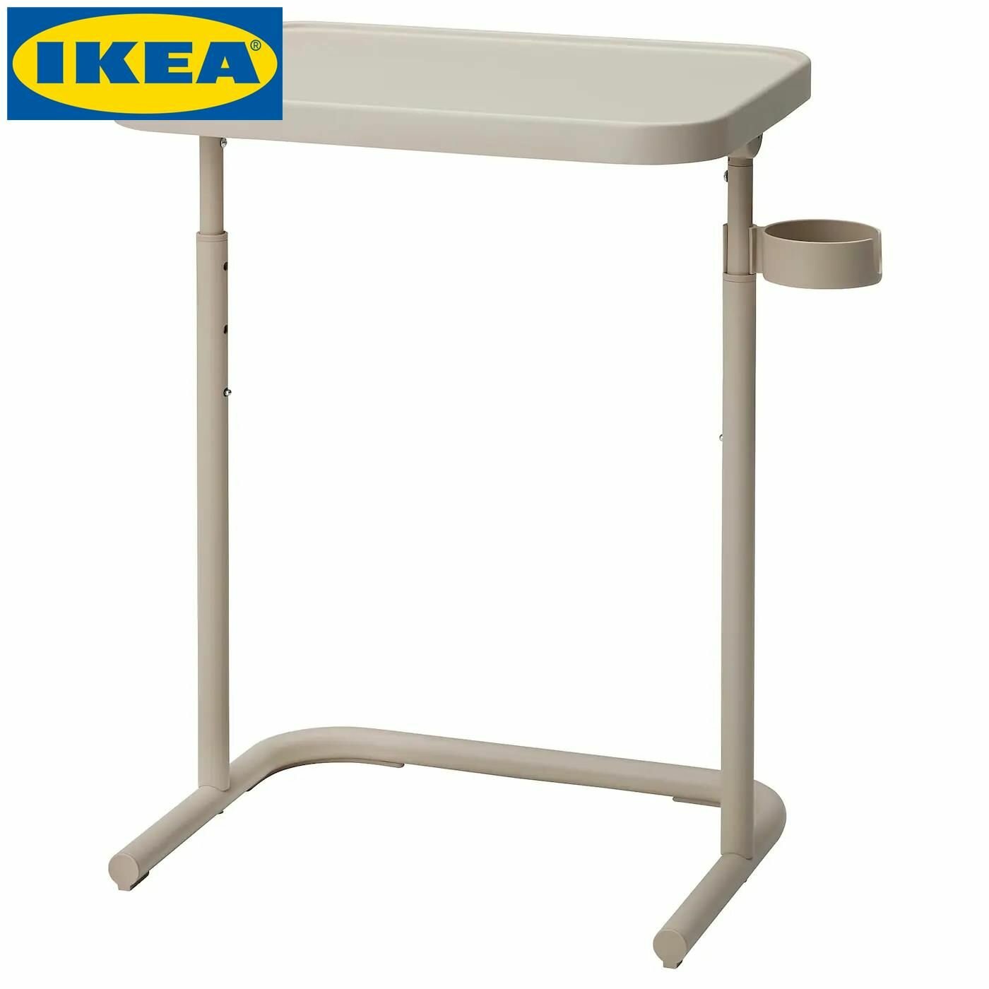 IKEA Приставной столик, 46х35х70 см,70,35,46, прозрачный, бежевый