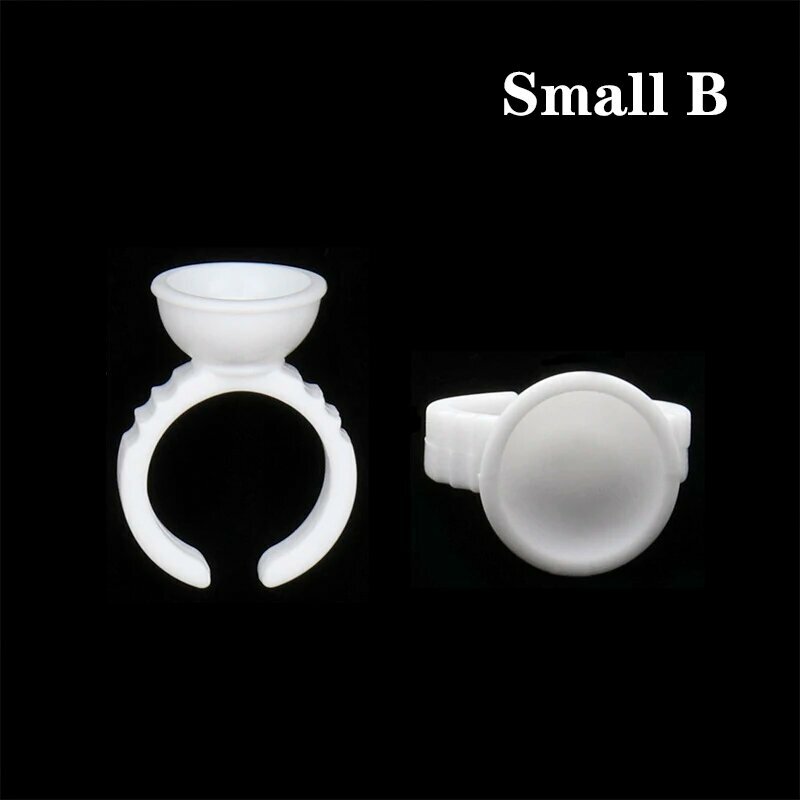 100 шт. кольца для клея для ресниц веер для клея чашка принадлежности для наращивания ресниц аксессуары для макияжа Оптовая Продажа розовое синее белое кольцо для ресниц