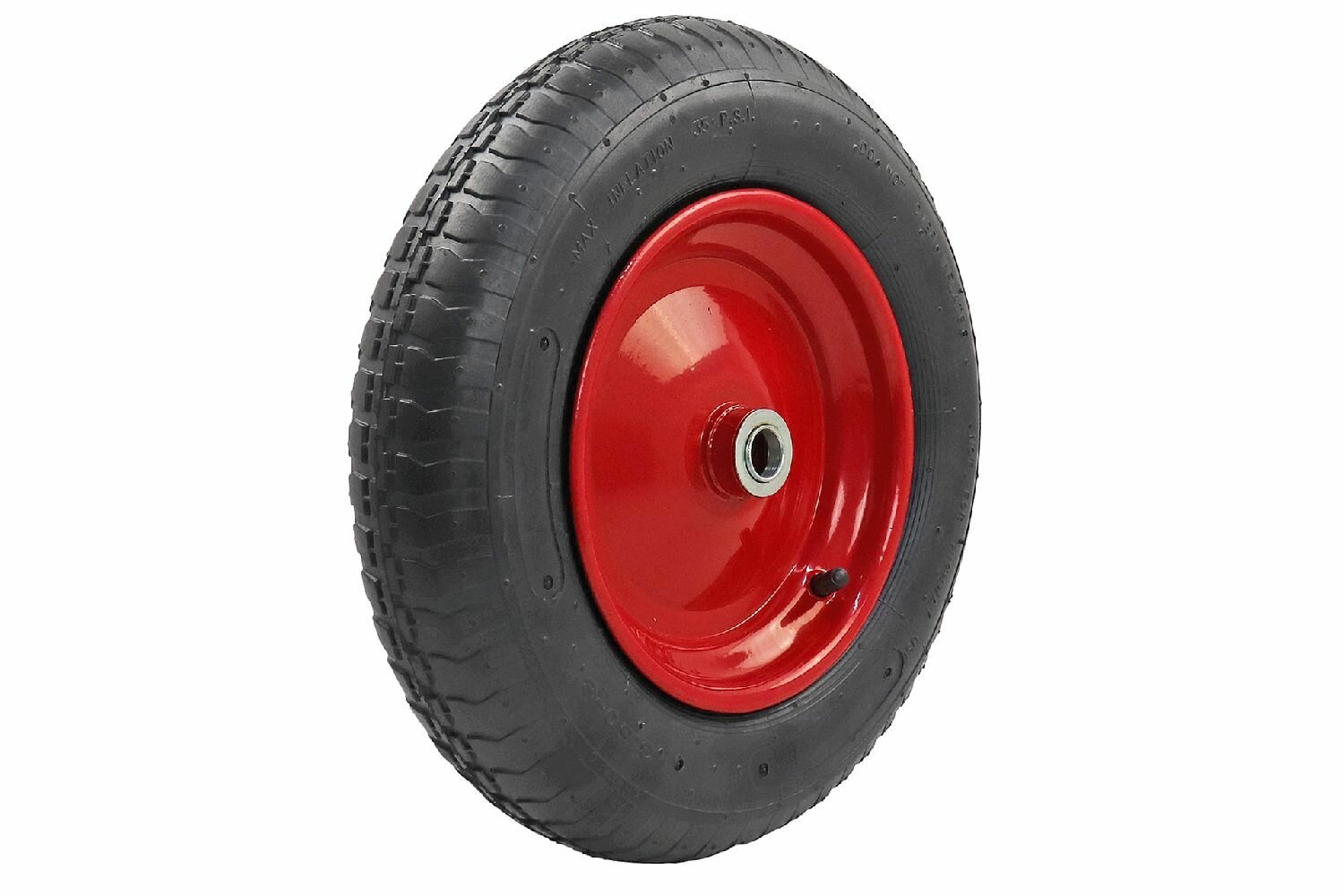 Колесо тачки садовой 8" 3,50-8" (W13) (под ось 20мм) ступица, подшипник, камера, (без ОСИ)