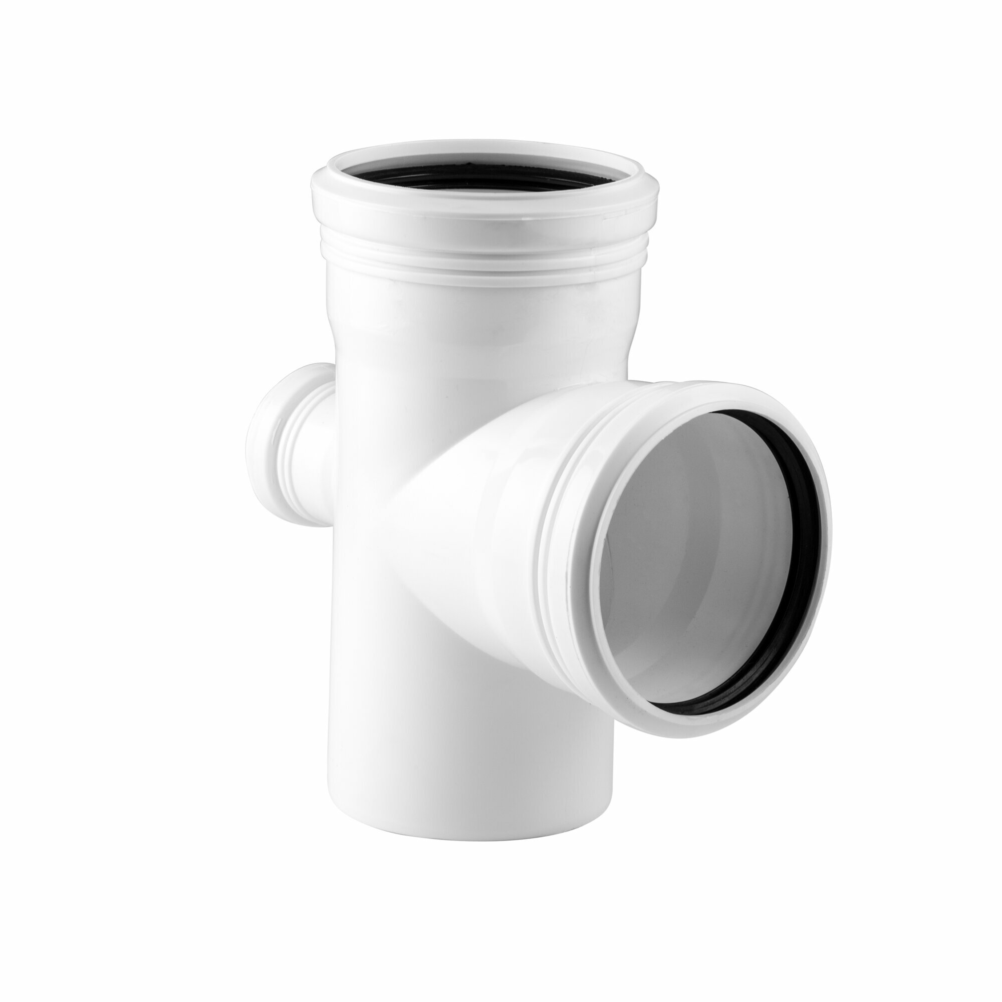 Крестовина канализационная 110/110/50х87°, малошумная, одноплоскостная, полипропиленовая, белая, РТП | 36545