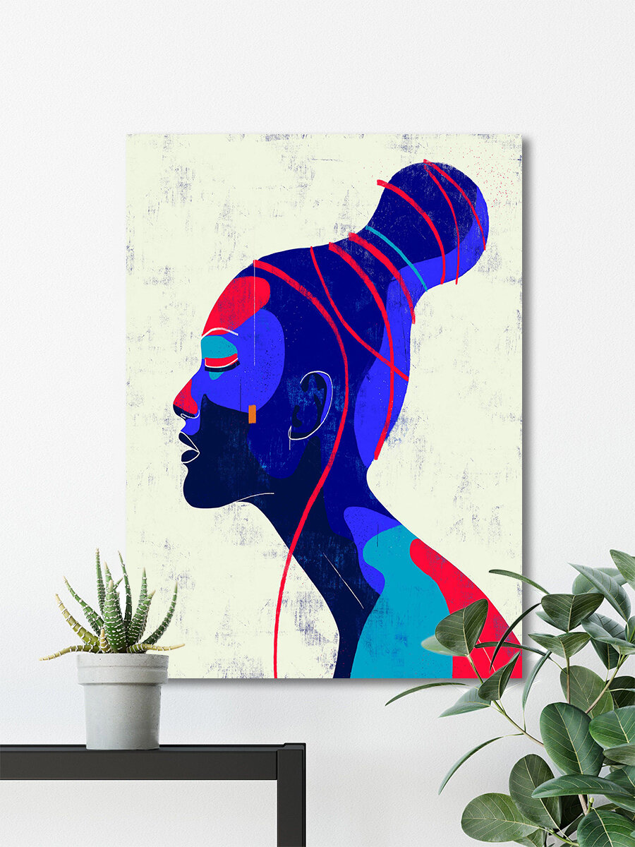 Лицо девушки / картина абстракция / в современный интерьер, модерн, 20х30 см.