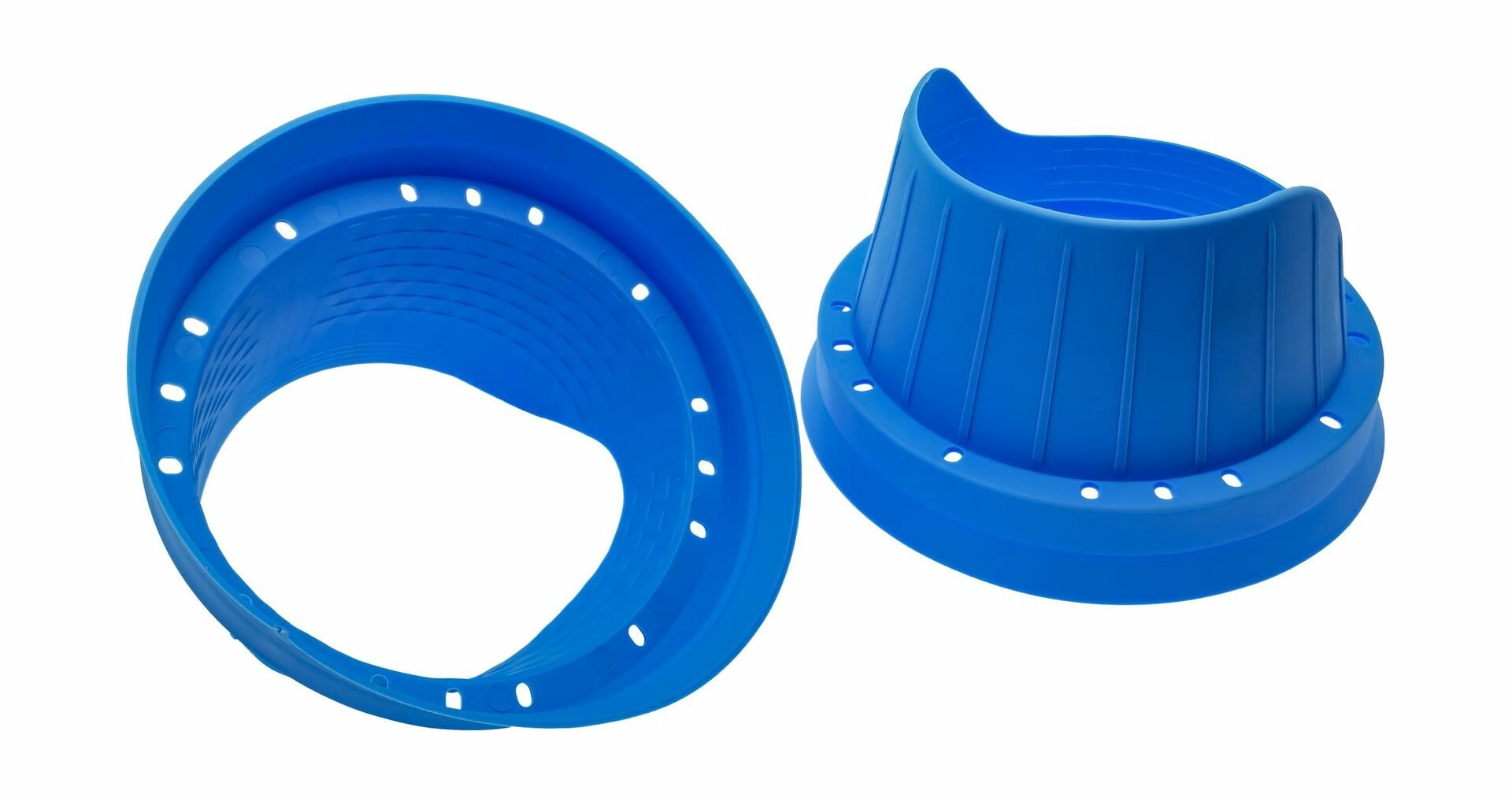 Водозащитные козырьки для динамиков универсальные 6,5" (16 см) без подиумов (силикон синий) Тип2