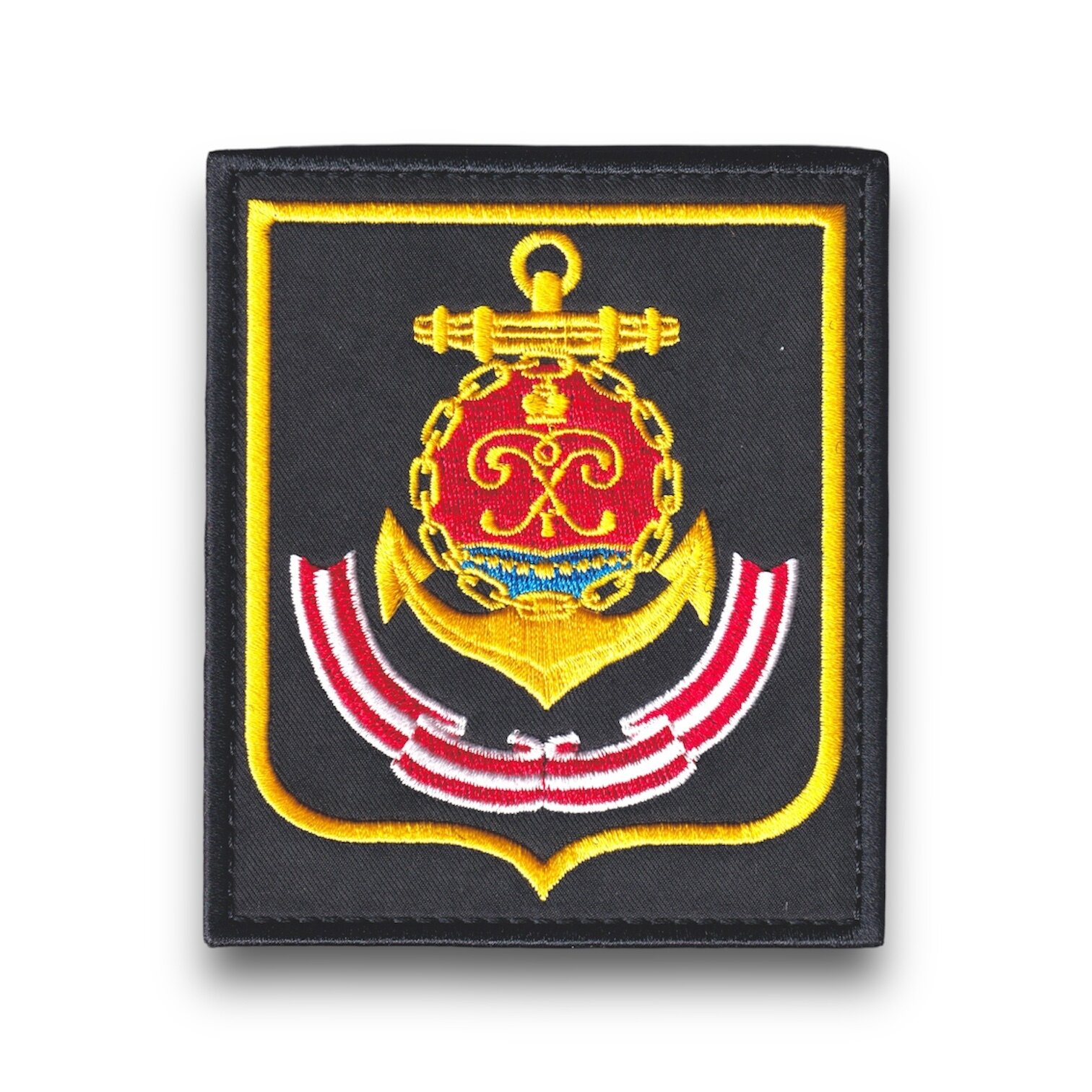 Нашивка ( Шеврон ) На Рукав Балтийский Флот ВМФ России Приказ №300 (Черный / На липучке)