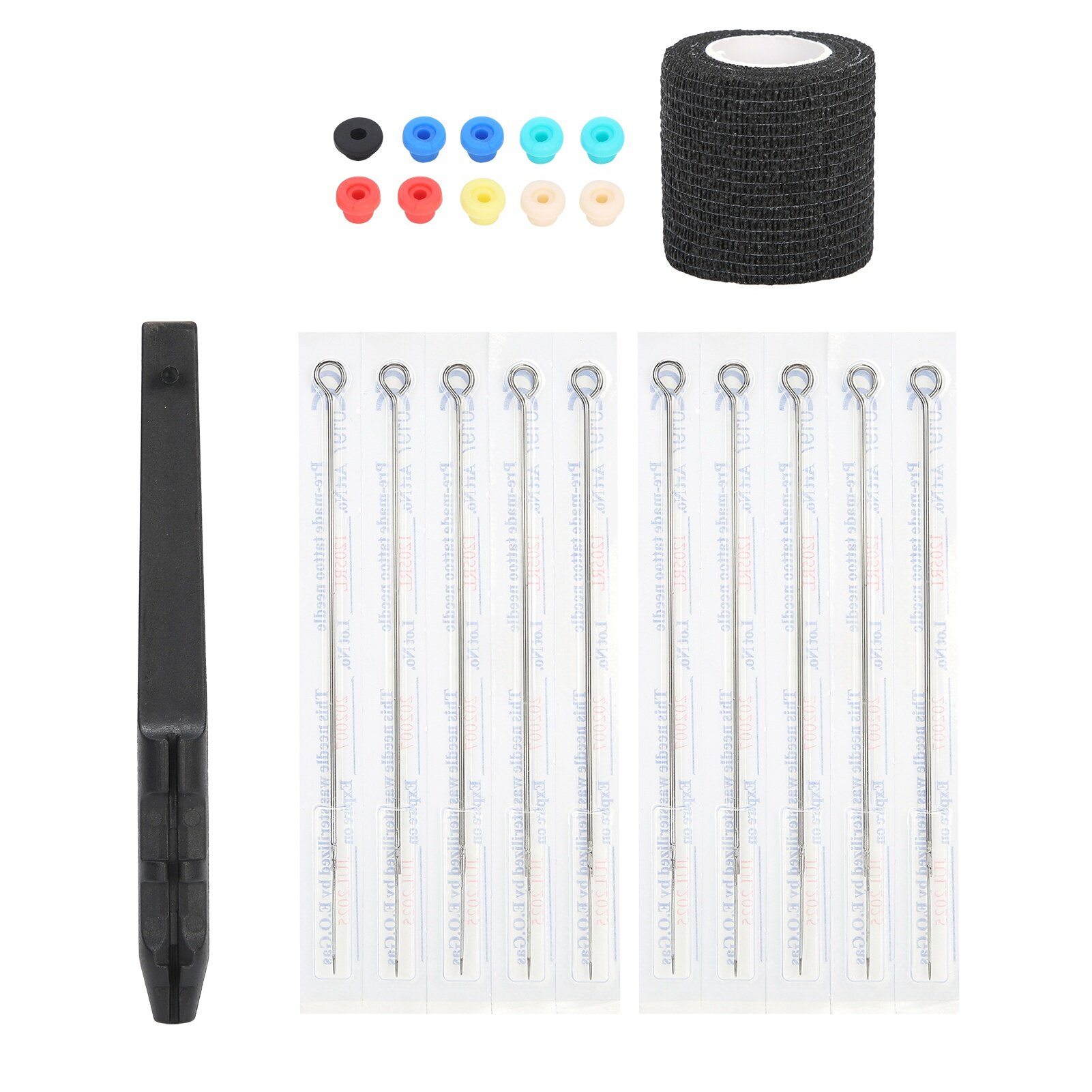 Ручка для татуировки из нержавеющей стали, игла для татуировки, бандаж, люверс, набор инструментов для татуировки, аксессуар, игла для татуировки 5RL