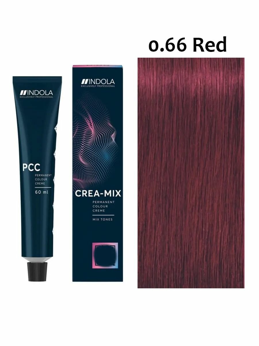 Indola Крем-Краска Crea-Mix 0.66 Red 60 Мл