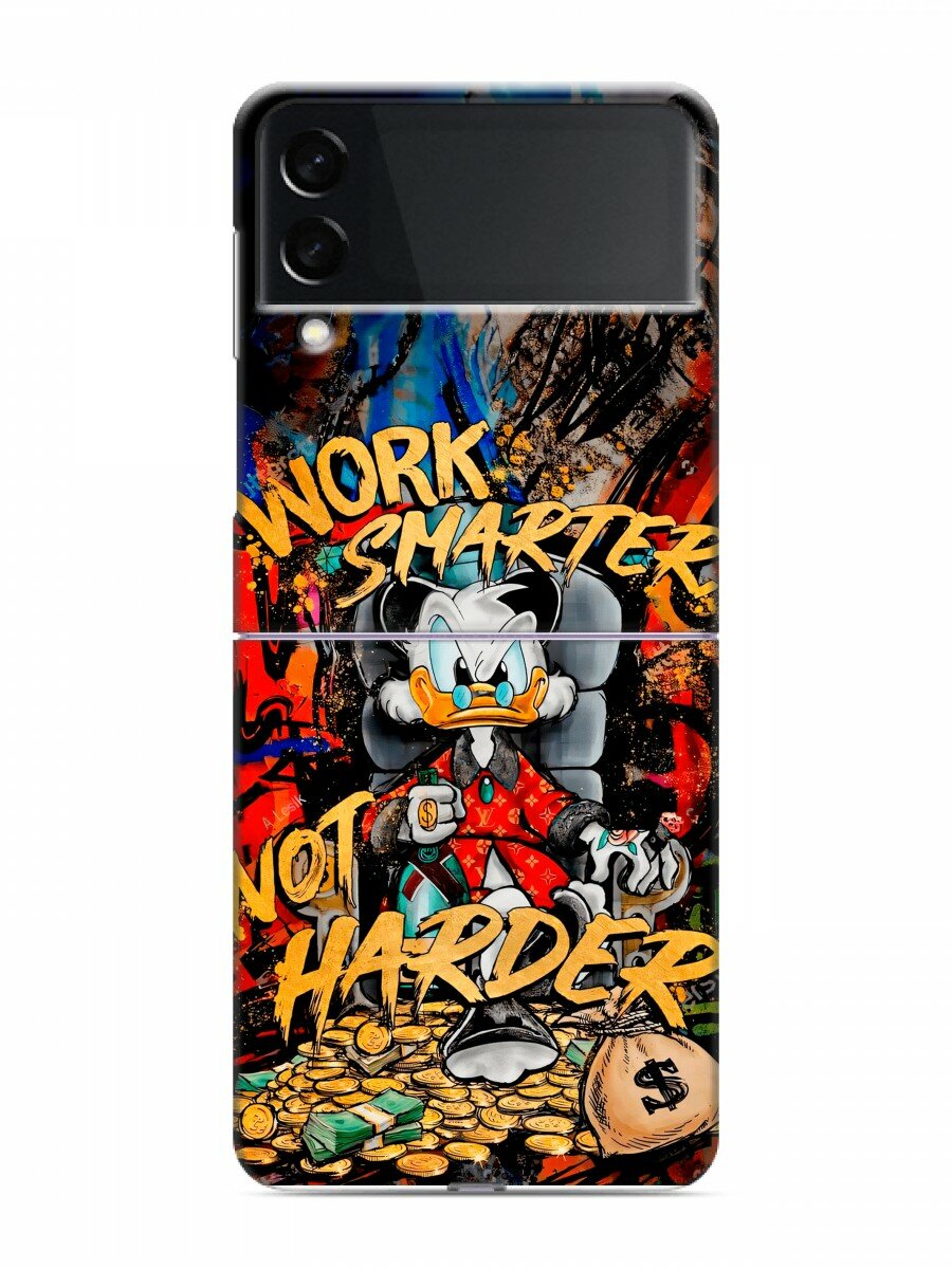 Чехол для Samsung Galaxy Z Flip 3 с принтом Дональд Дак Деньги (Самсунг Галакси З Флип 3)