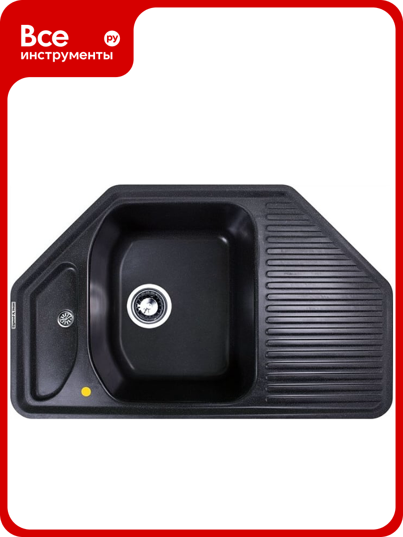 Кухонная мойка Zigmund & Shtain ECKIG 800 Темная скала ЦБ-00000141