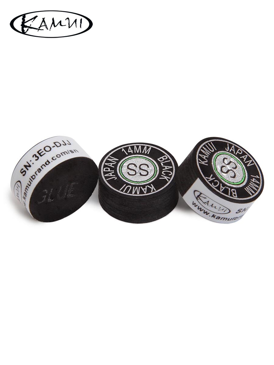 Наклейка для кия Kamui Black 14 мм Super Soft, многослойная, 1 шт.