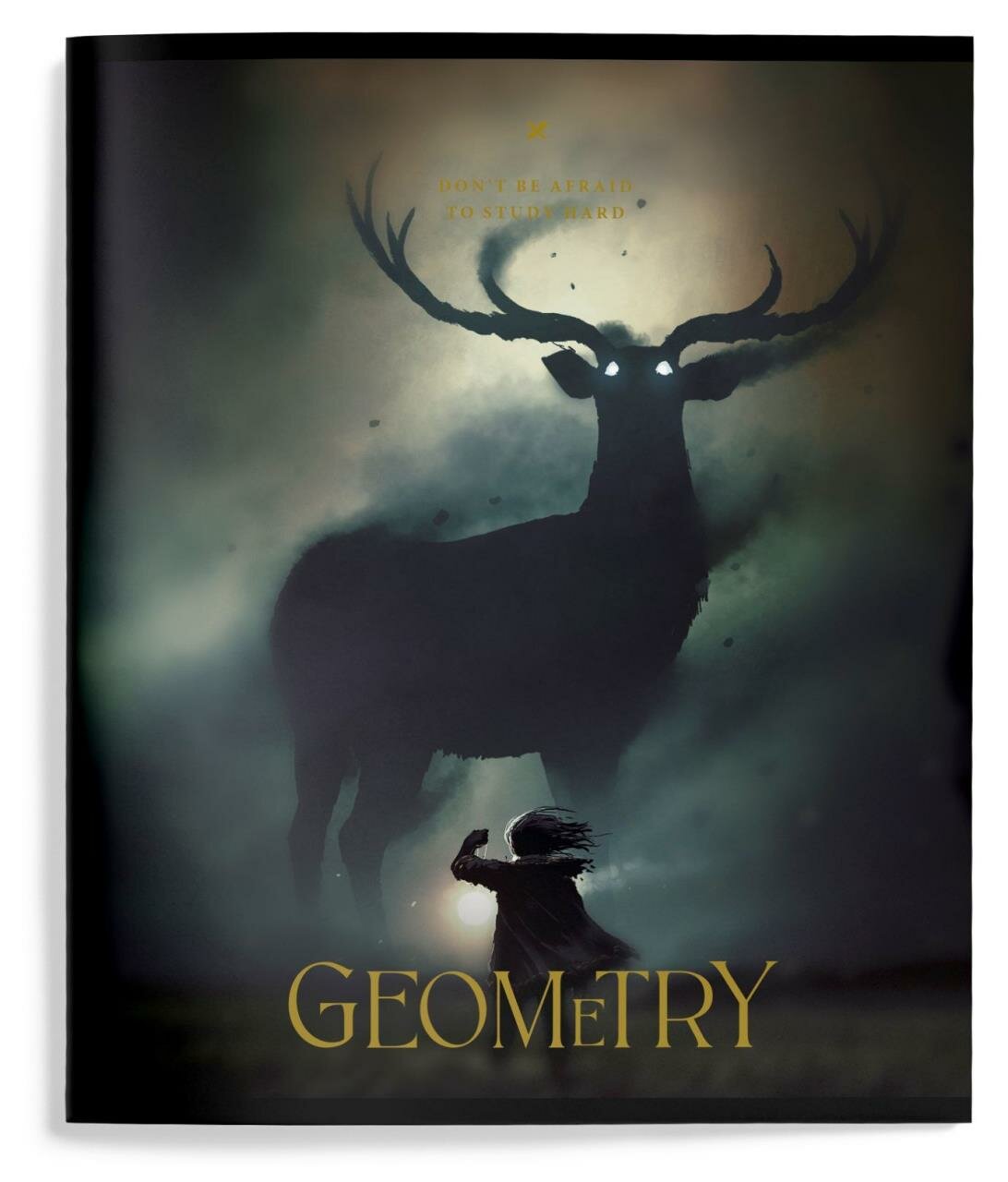 Тетрадь 1 шт 48 л. А5 клетка, на скрепке, LOREX DEMONS INSIDE Геометрия мелованны картон, запечатка форза