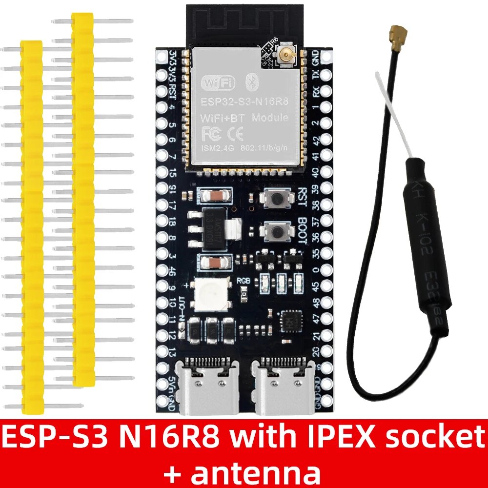 ESP32-S3-Dev-KitC-1 беспроводной модуль Baishundianzi N16R8 ipex-antenna