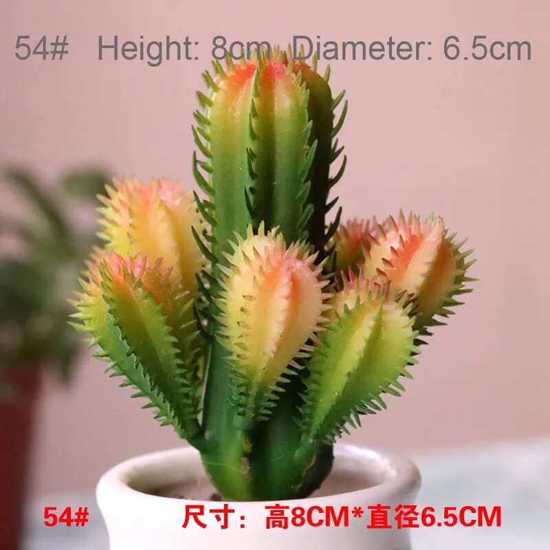 Искусственные суккуленты Wusmart Зеленый, 3TouXianRenQiu Pink