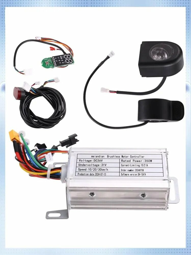 36V 350W Бесщеточный Контроллер + Bluetooth Дисплей Освещение Акселераторный Набор Для Электросамоката M365/M365 Pro