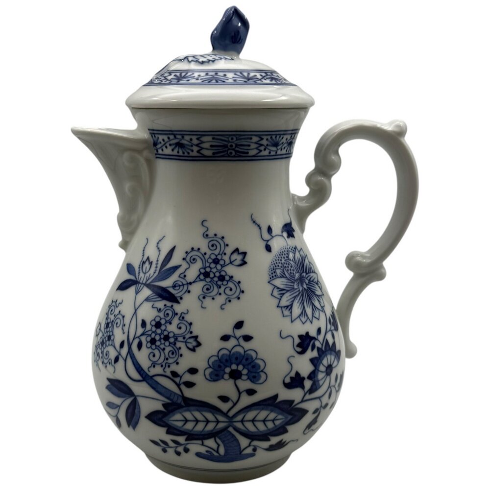 Кофейник "Синий лук", 1.4 л, фарфор, 1970-1981 гг, Hutschenreuther, Германия