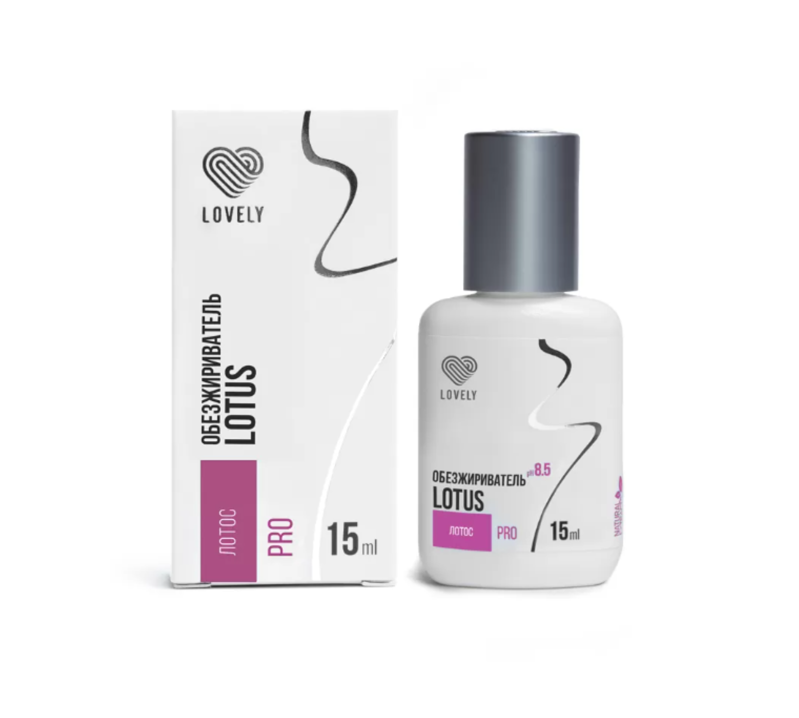 Обезжириватель для наращивания ресниц Lovely с ароматом лотоса, ph 8.5, 15мл