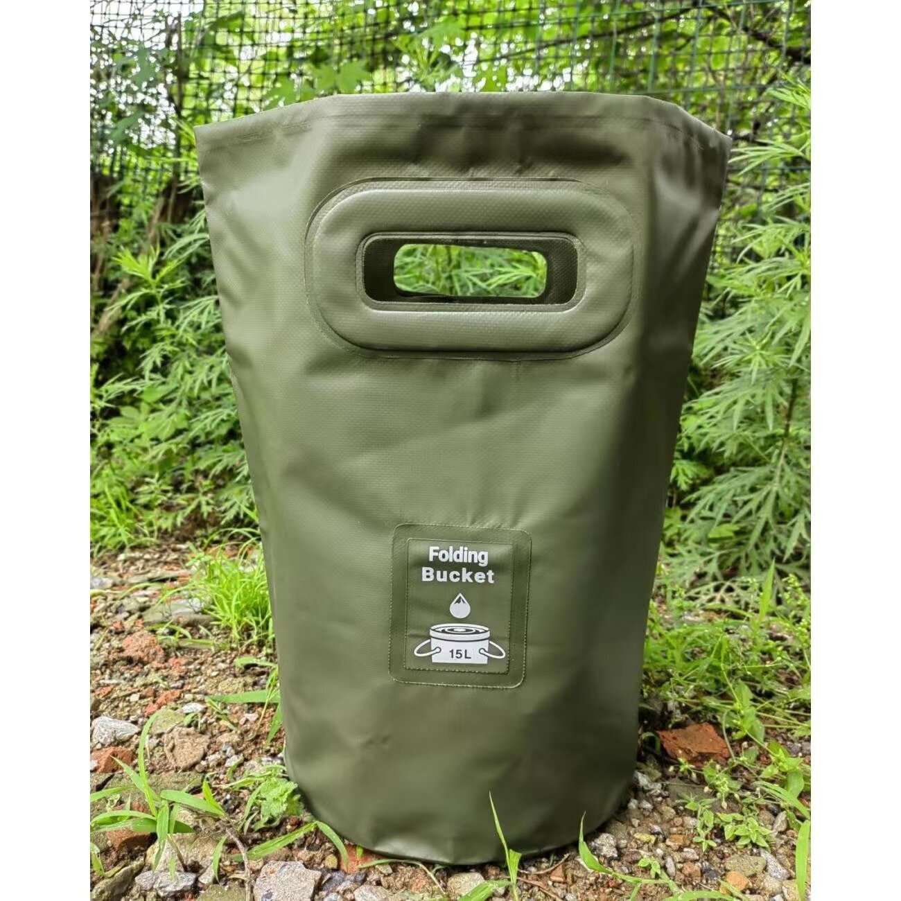 Складное ведро для воды Black+Decker 15л，зелёный