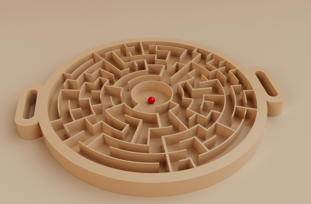 3D Print. Игра на внимательность "Лабиринт". 3д печать. Пластик.