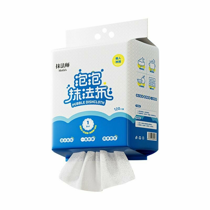 Одноразовые губки для мытья посуды с встроенным моющим средством, увеличенного размера и толщины, для кухни в общежитии, с функцией сушки и влажной уборки, ленивые тряпки для подвешивания.**