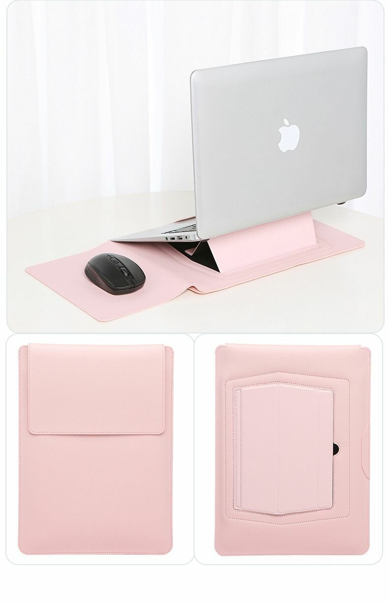 Немагнитный чехол для компьютерной сумки, кожаный чехол, кронштейн, рассеивающий тепло, подходит для легких ноутбуков, ударопрочный