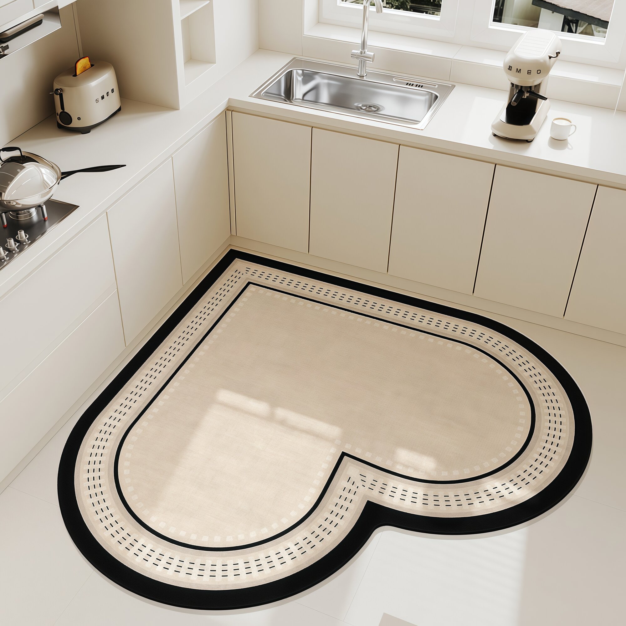 Эксклюзивный квадратный ковер 80x80 см на латексе, выполненный в духе традиционного Китая