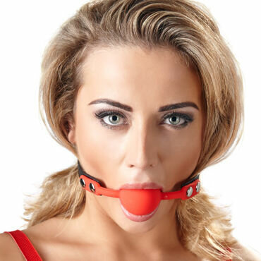 Bad Kitty Gag, красный Кляп с замочком