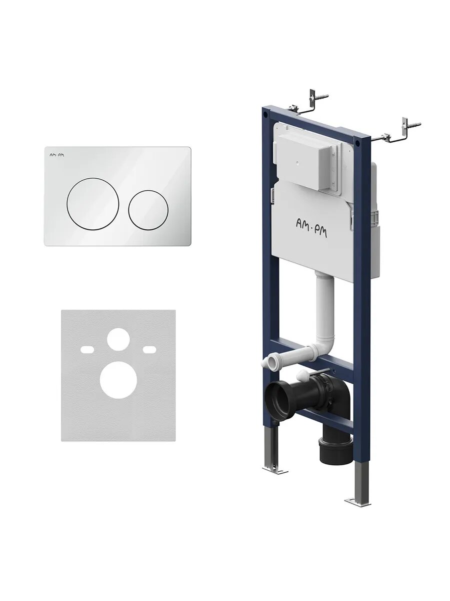 Инсталляция для подвесного унитаза AM.PM MonoFix, с клавишей