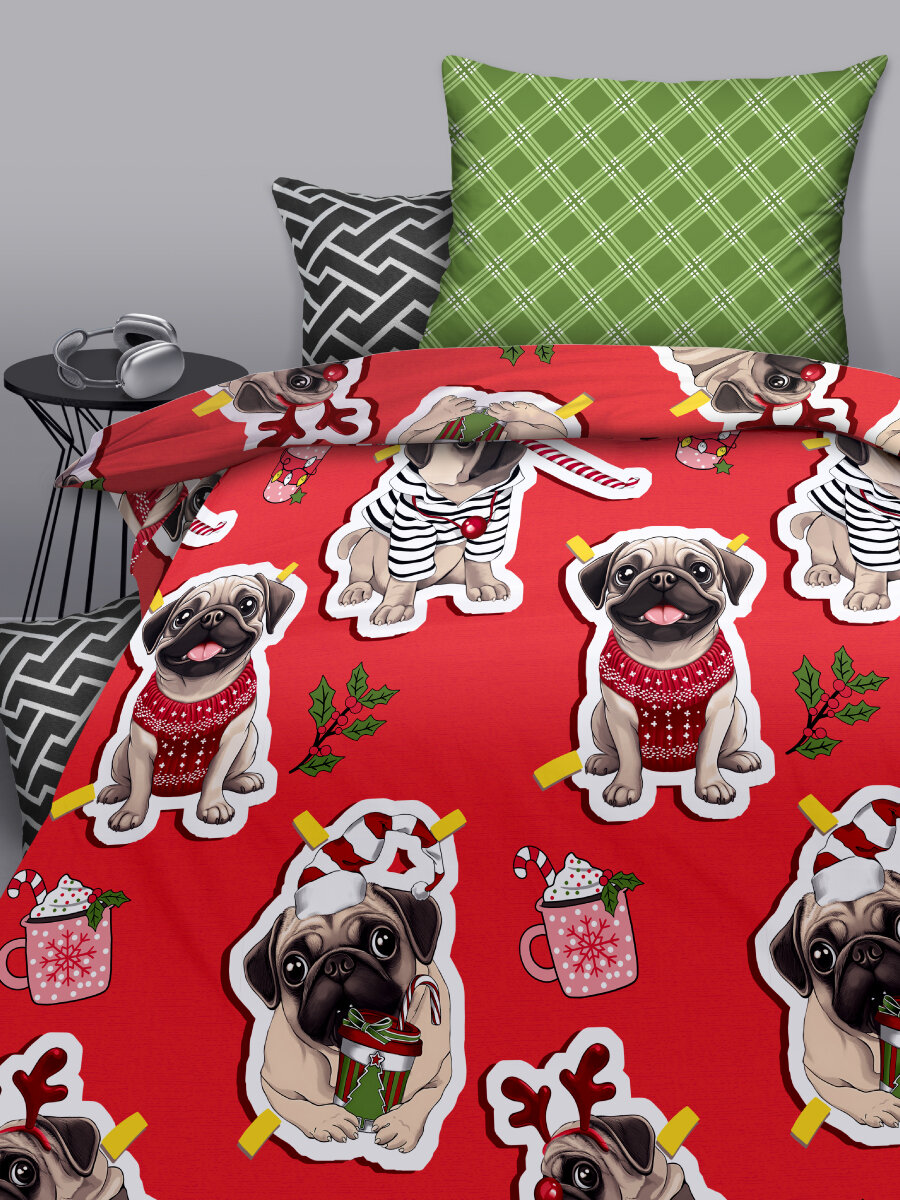 Постельное белье для детей и подростков Твой стиль 1,5 спальное, Перкаль, Зимний краш