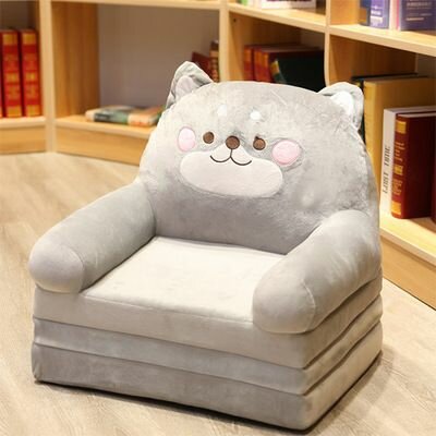 Детский маленький диван-раскладушка с милым мультяшным детским сиденьем