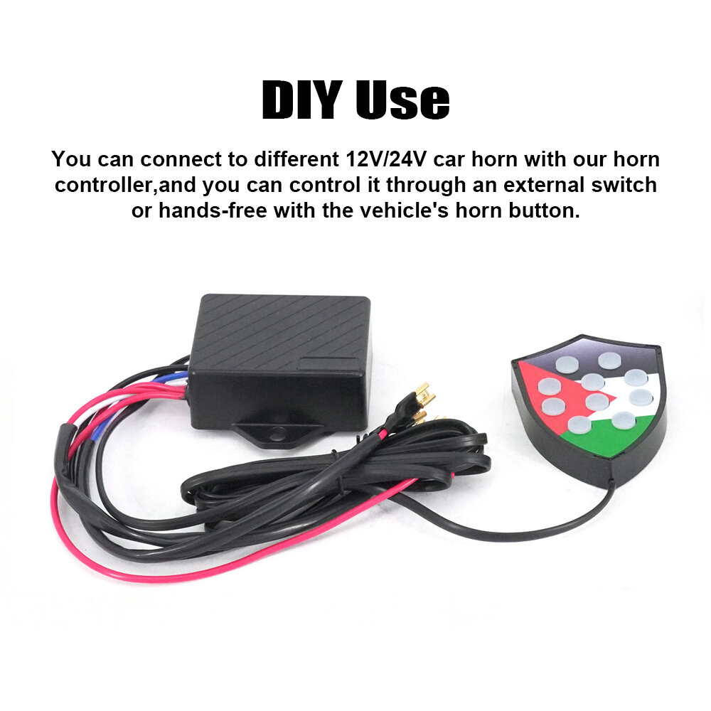 Водонепроницаемый музыкальный электронный гудок 12 В 24 В, 10-звуковая сирена-труба, контроллер сигнализации, комплект для замены регулятора