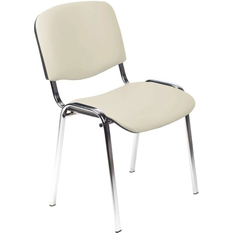 Стул FA_EChair Rio (изо) хром, к/з светло-бежевый DO122