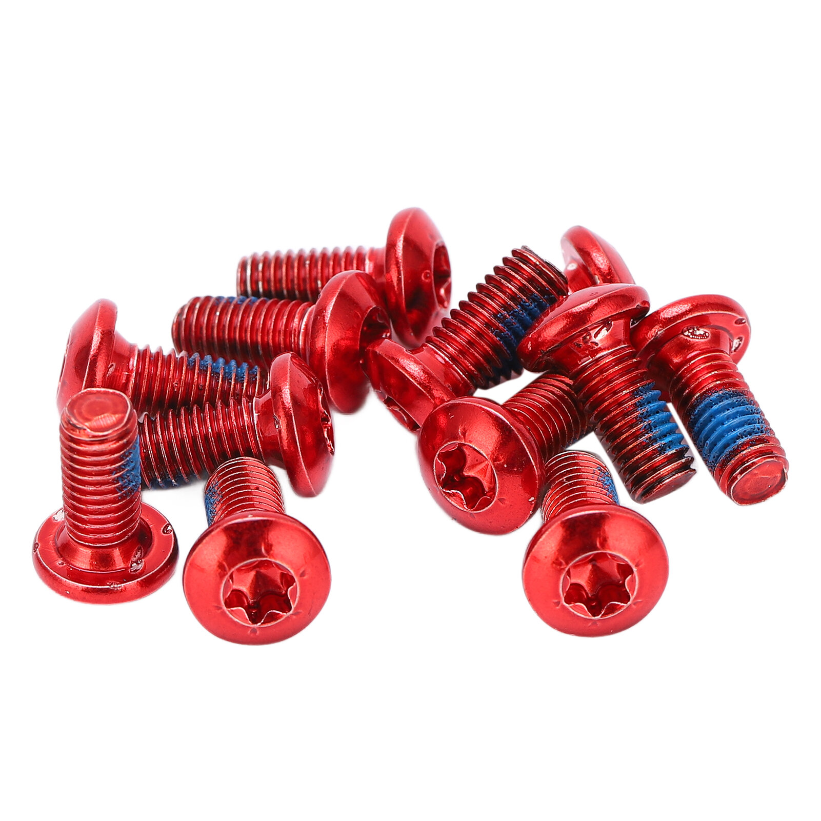 12 шт, болты ротора дискового тормоза горного велосипеда, винт из легированной стали, винт тормозного диска велосипеда T25, болты M5x10 мм, красный