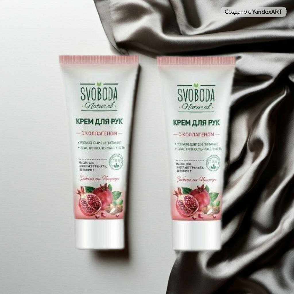 Крем для рук Svoboda с коллагеном, увлажнение и питание, 80 мл, 2 шт