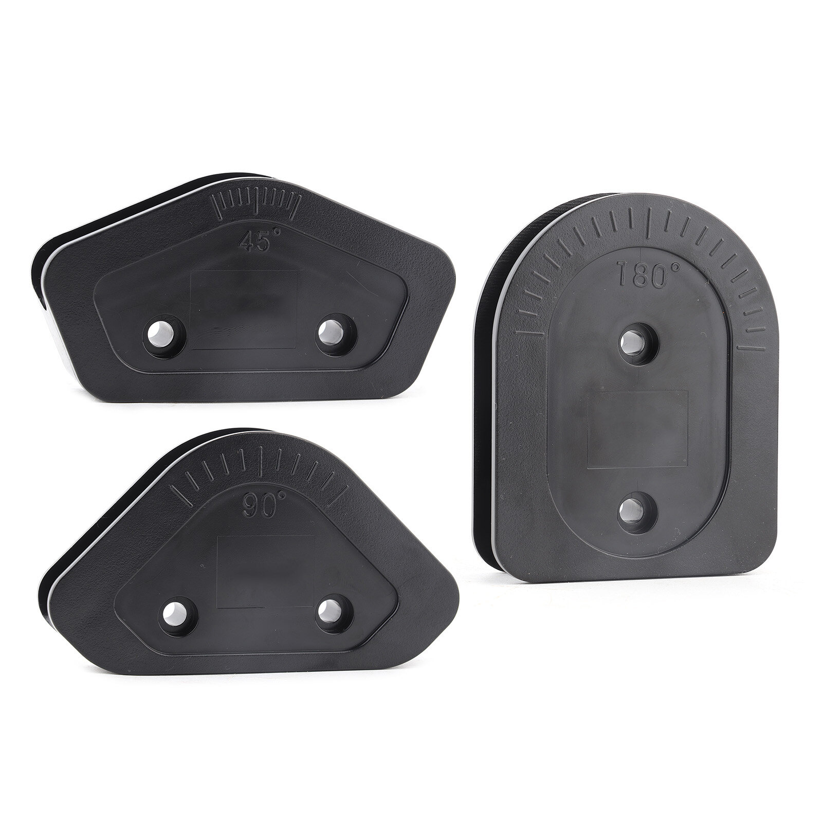 Комплект из 3-х акриловых трубогибов с внешним диаметром 14 мм и углом 45, 90, 180 градусов. Жесткий инструмент для гибки труб под точным углом.