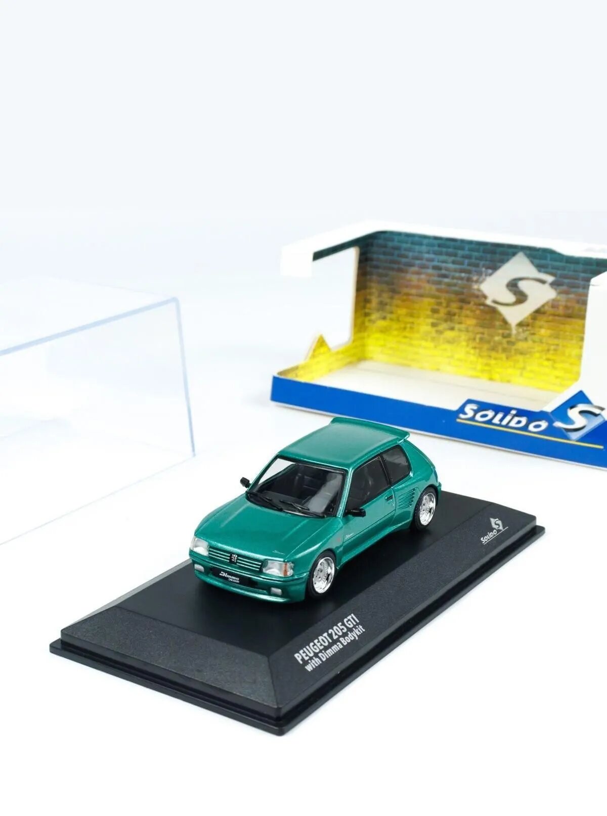 Машинка Solido 1/43 PEUGEOT 205 DIMMA GREEN 1992 S4310807 Die-cast Alloy Car scale Model gift toy