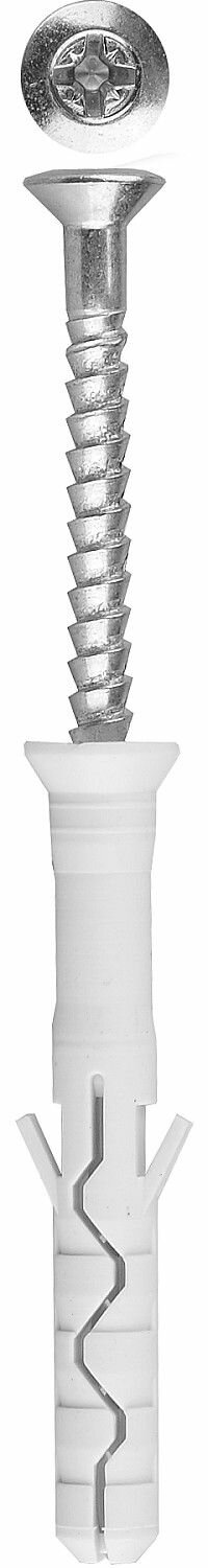 Дюбель-гвоздь ЗУБР 8х80 мм, потайной бортик, нейлоновый, 50 штук 4-301375-08-080