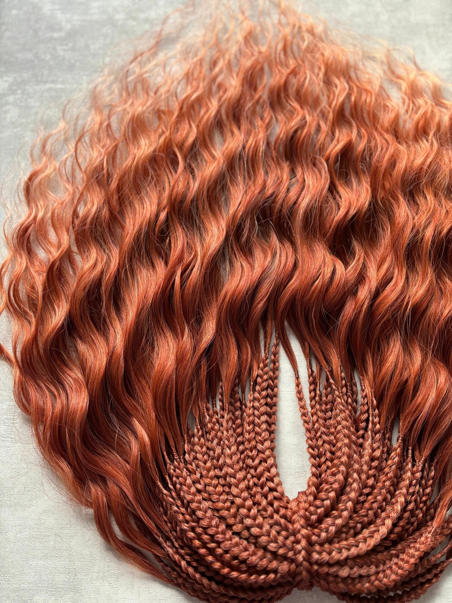 Комплект ажурных ДЕ кос с локонами