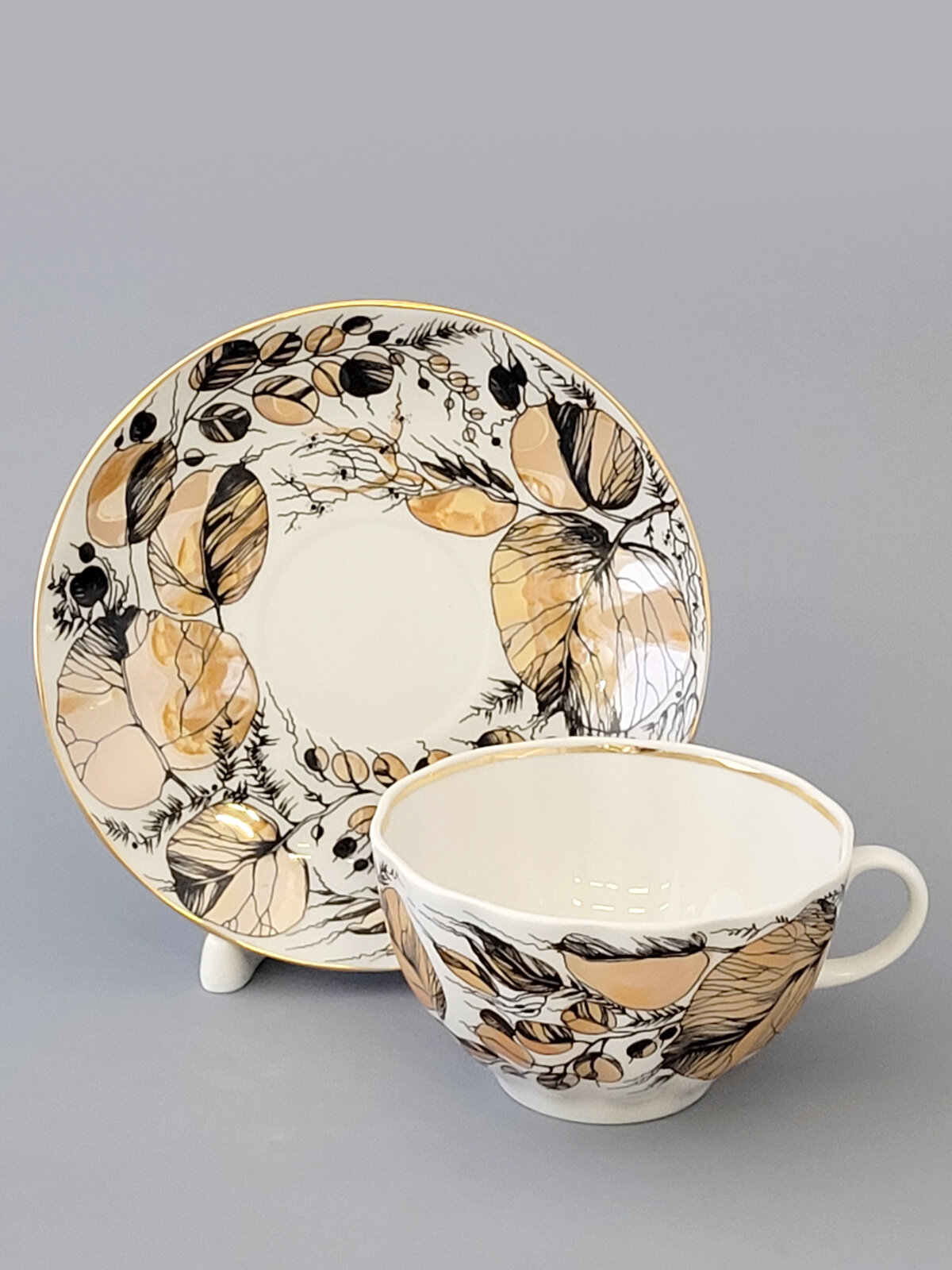 Чайная пара "Мой сад" , форма Тюльпан, 250мл, Императорский фарфоровый завод