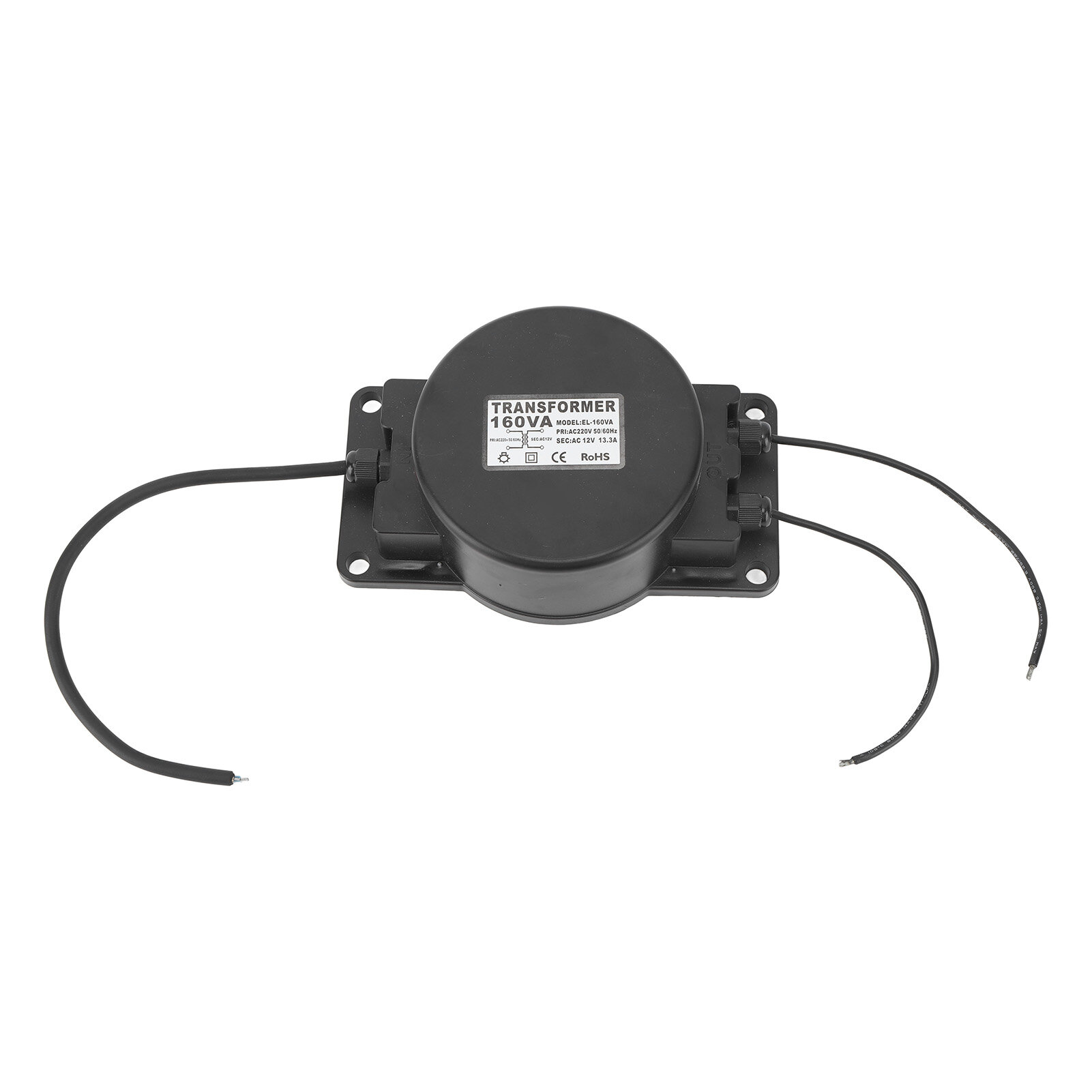 Трансформатор мощности 160 Вт на 12 В, IP68 водонепроницаемый для подводных фонарей в бассейне и фонтане