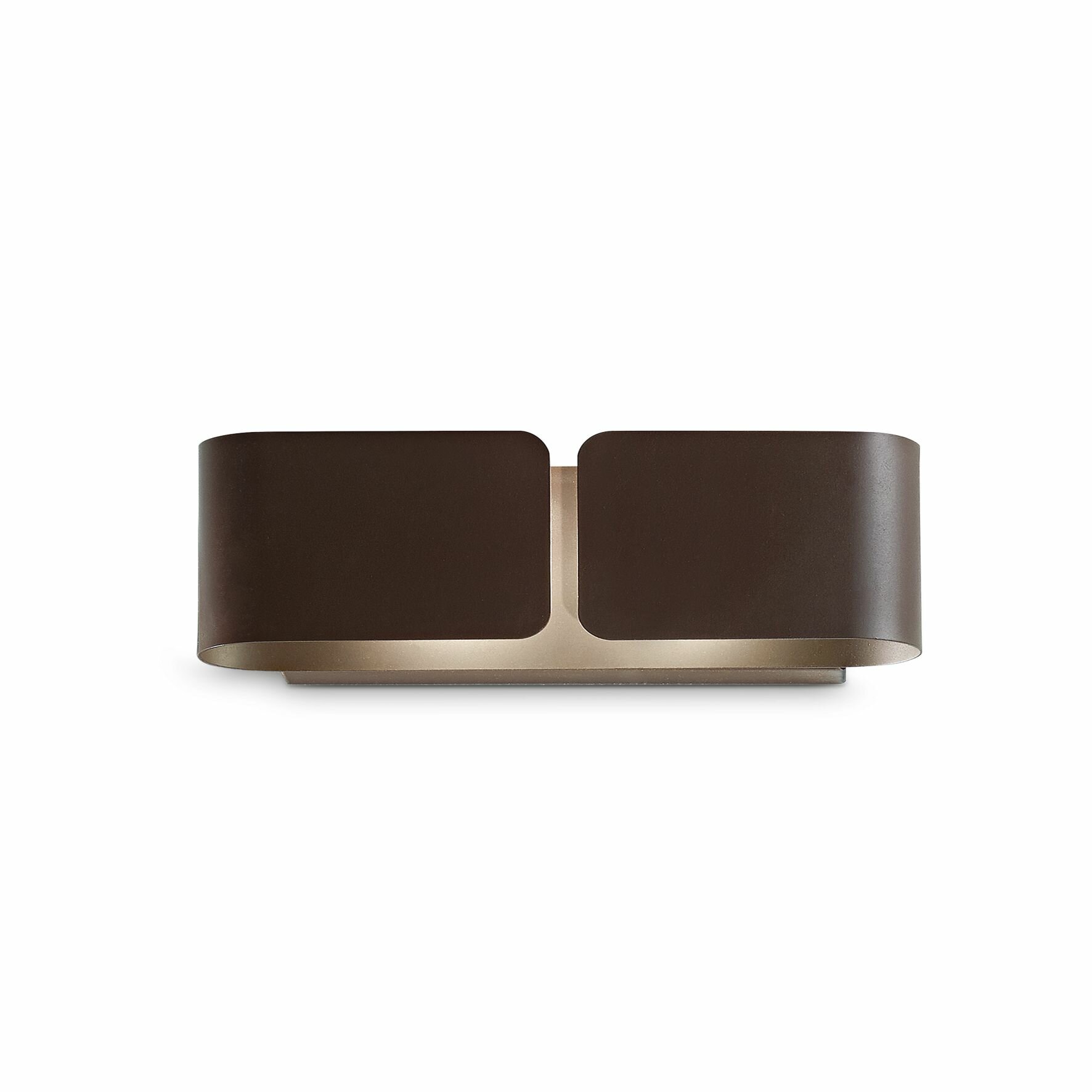 Светильник настенный ideal lux Clip AP2 Small макс.2x60Вт Е27 230В IP20 Кофе Металл Без ламп 187365.