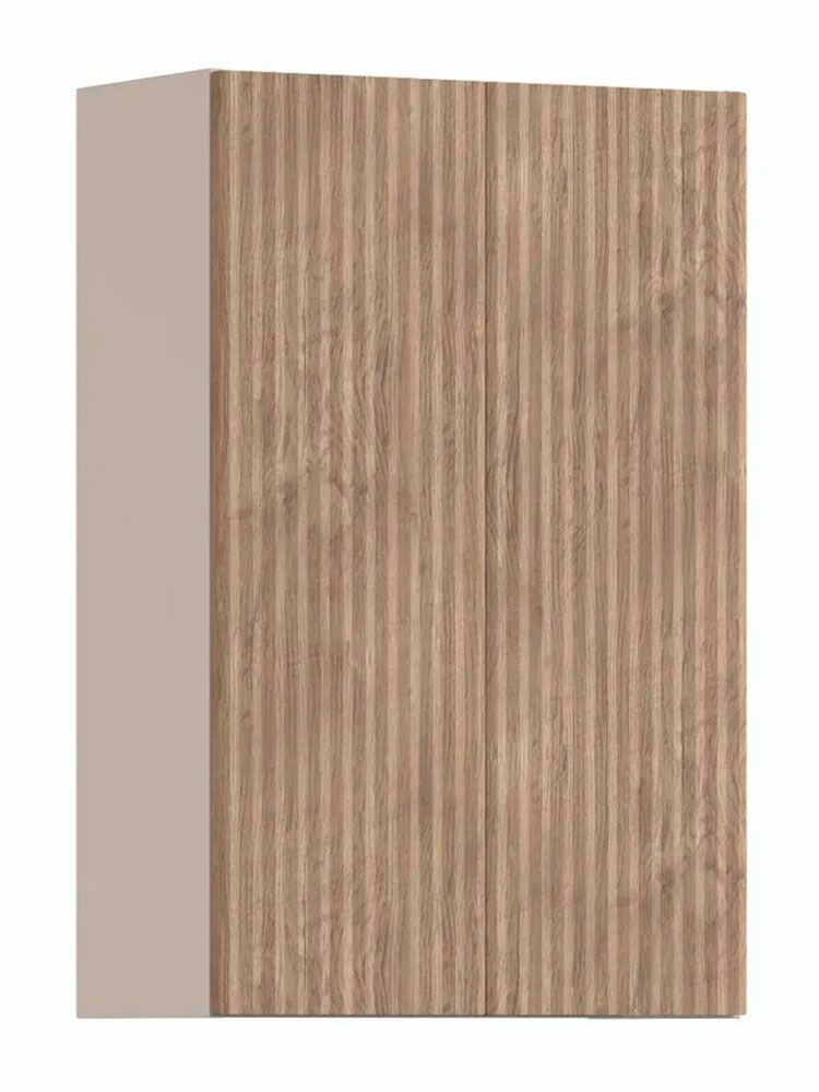 Кухонный модуль столплит Регина Джаз РП-160 навесной с двумя фасадами, ЛДСП, Песочный/Джаз МДФ Акация светлая, 60х92,6х30,5 см