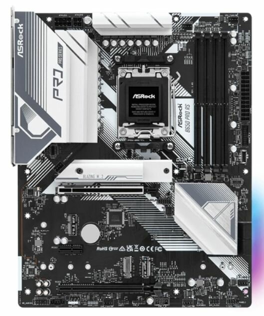 Материнская плата ASRock B650 Pro RS (B650 Pro RS) - AM5, AMD B650, 4хDDR5-5200 МГц, 2хPCI-Ex16, 3хM.2, Standard-ATX