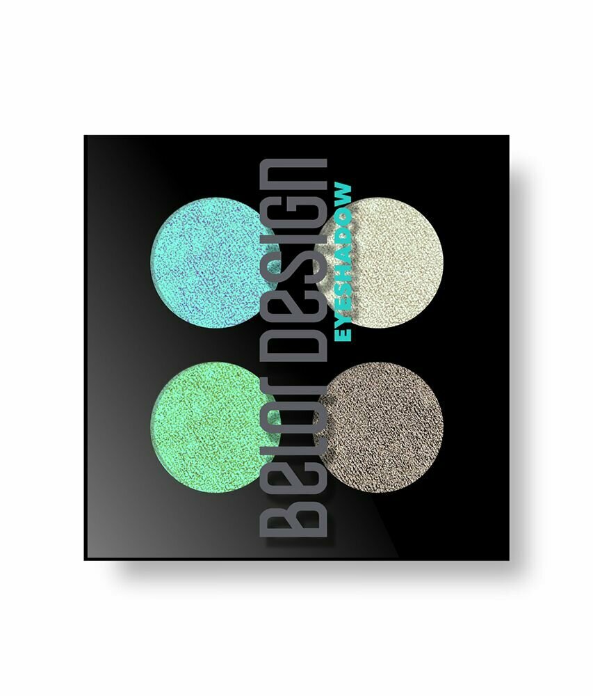 Belor Design Тени для век 4-х цветные Delicate, Тон 51 Мятно-бирюзовые