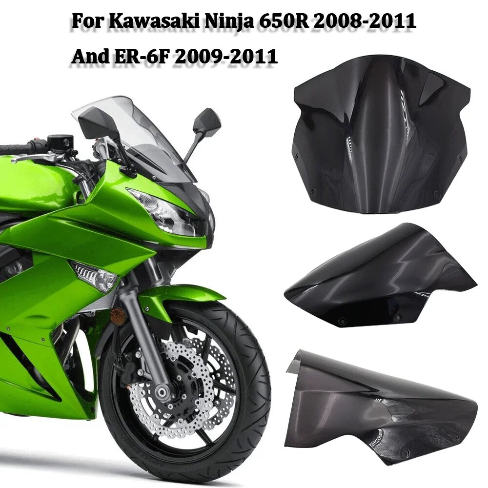 Ветрозащитные дефлекторы для лобового стекла мотоцикла 2009-2011 Kawasaki Ninja 650 ER6F ER-6F 2010 2009 ABS