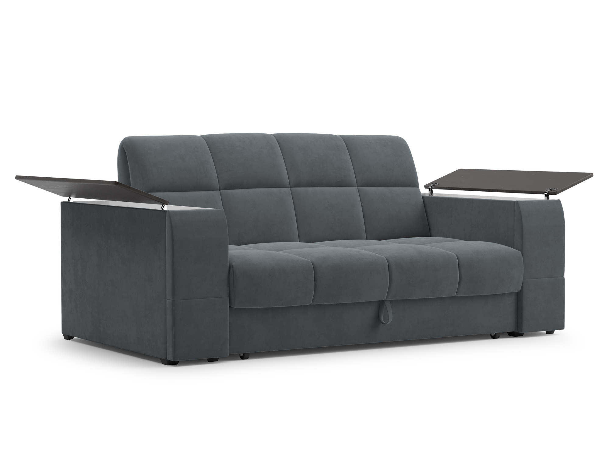 Диван-кровать Флай, аккордеон, ортопедическое основание, подлокотники короб+короб, 140*200, съемный чехол, велюр