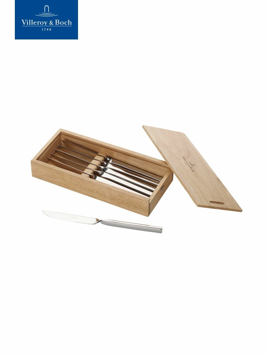 Набор ножей для стейка и пиццы 6 шт, NewWave, Villeroy & Boch, Нержавеющая сталь