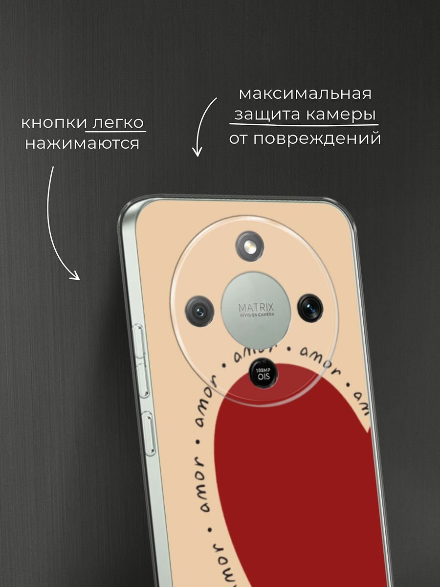 Силиконовый чехол на Honor X9d / Хонор X9d с принтом amor heart 1 — фото 1