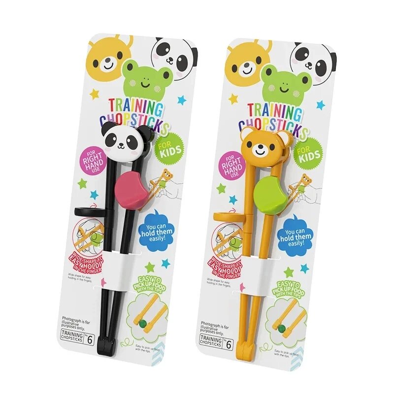 Детские обучающие палочки для еды Медведь Panda-2pcs