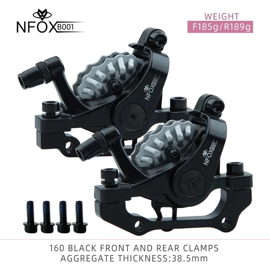 Механический дисковый тормоз NFOX B001 160 мм черный Черный, B001 Brake black