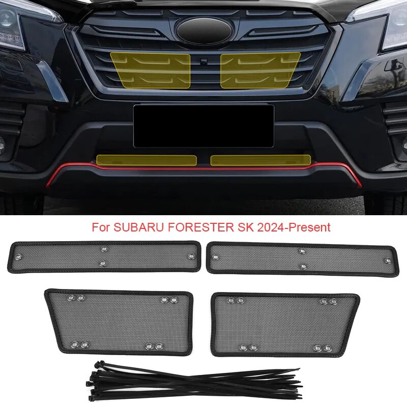 Автомобильная защита от насекомых, защитная крышка для впуска воздуха, вставка, вентиляционное отверстие, гоночная гриль, фильтрующая сетка, автоаксессуар для Subaru Forester SK 2019-2025, 24-25