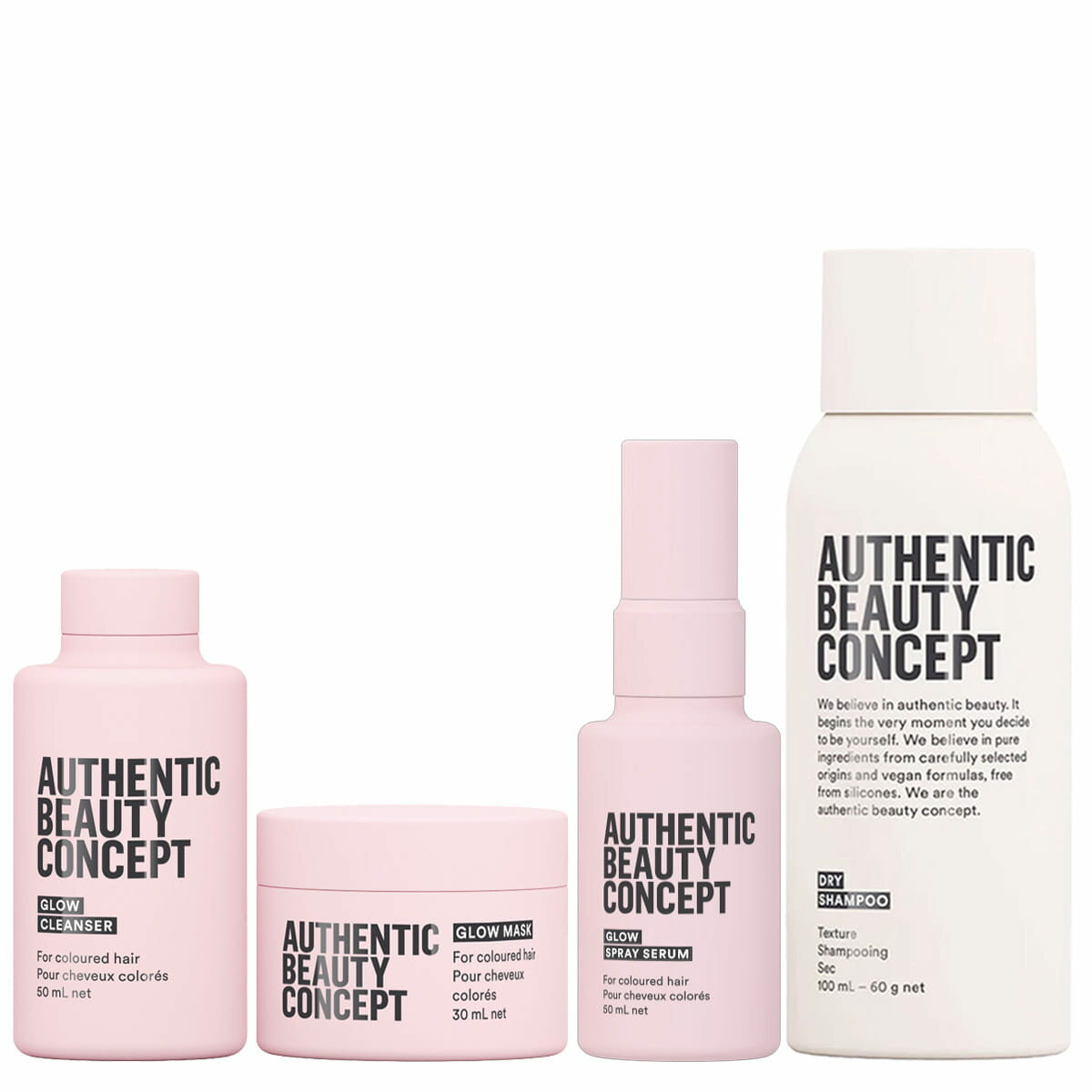Набор Authentic Beauty Concept "Glow", для окрашенных волос, 4 предмета