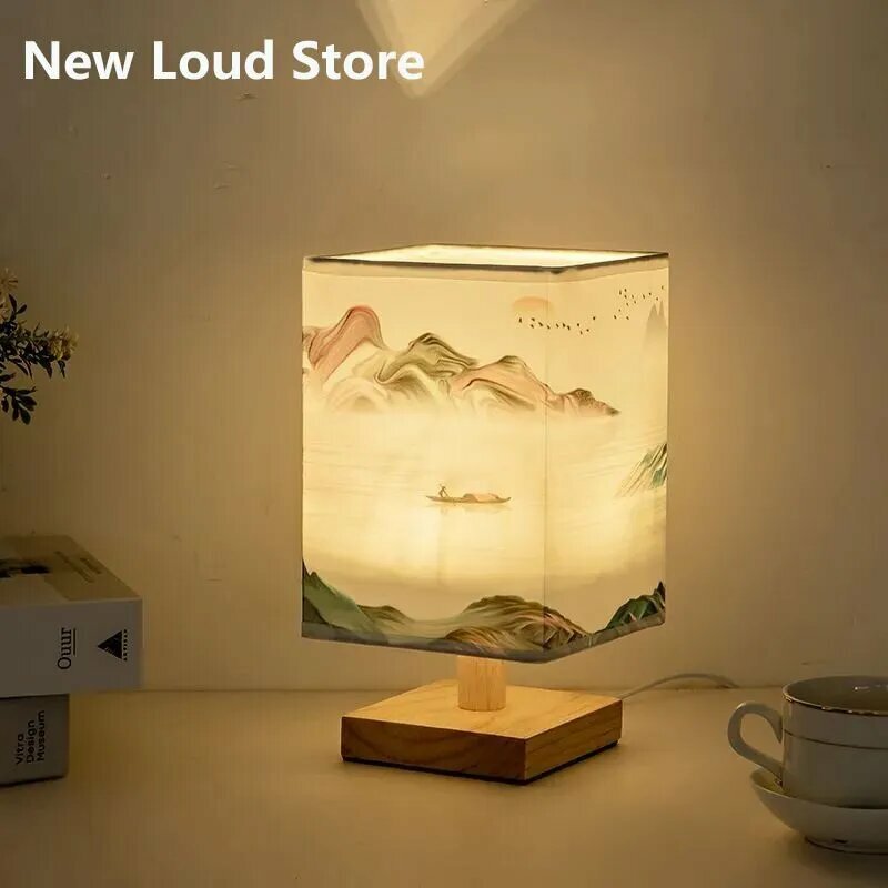 Настольная лампа Прикроватная лампа Декоративный светильник LED Китайский стиль 27*10 cm 台灯床头灯装饰 LED 灯中式 27 * 10cm